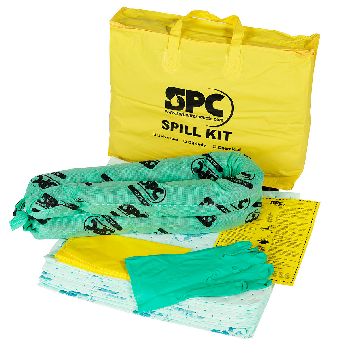 Spill Kit Yellow bag - chemie – Absorptieshop